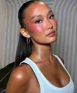 Sunset Blush Makeup trend for summer - the gray details