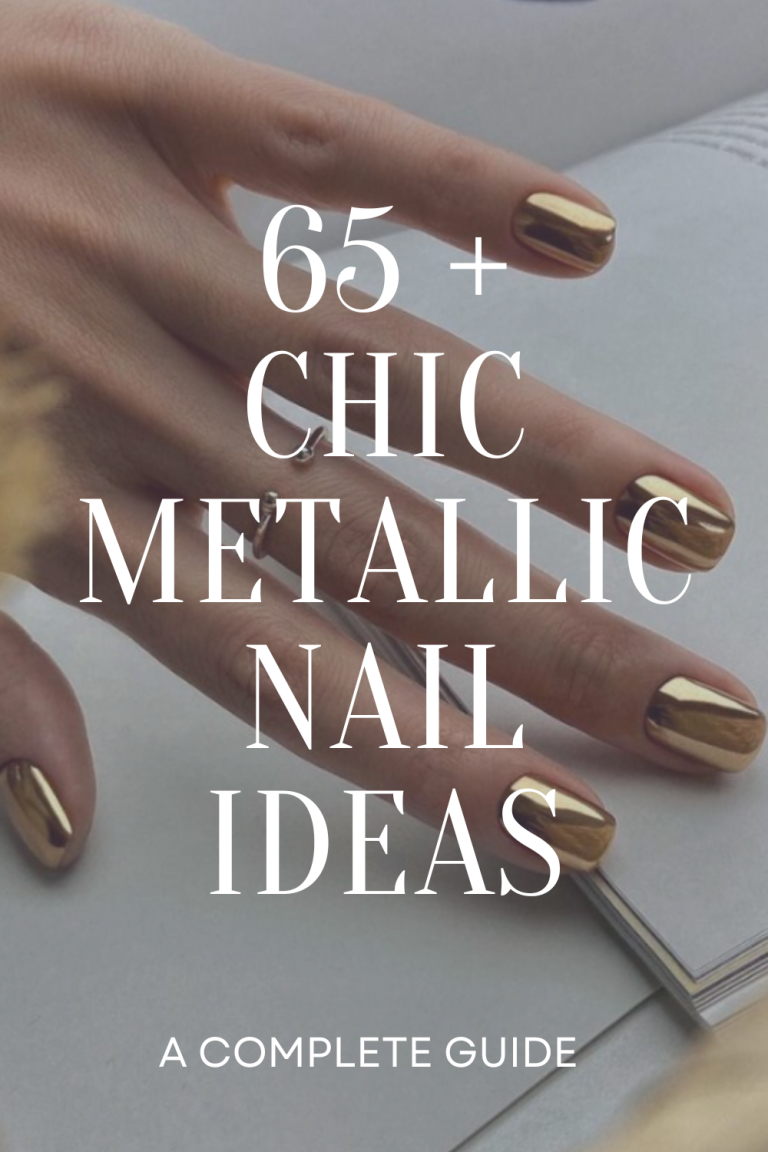 65 + Metallic Nail Ideas - the gray details