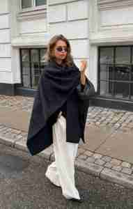 How to Wear A Shawl Elegantly - the gray details