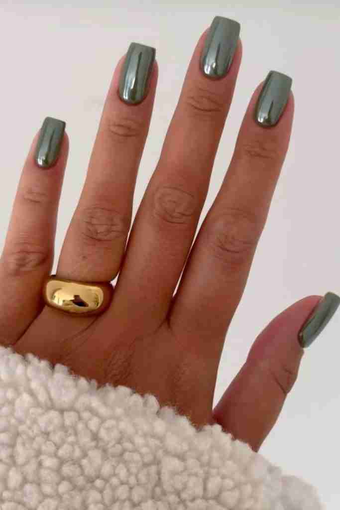 65 + Metallic Nail Ideas - the gray details